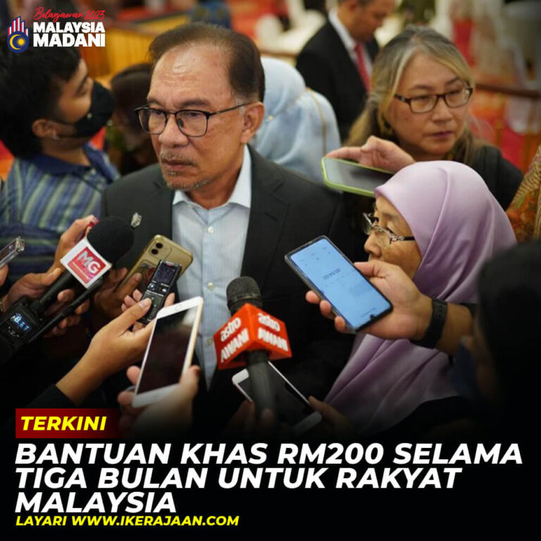 Bantuan Khas RM200 Selama Tiga Bulan Untuk Rakyat Malaysia