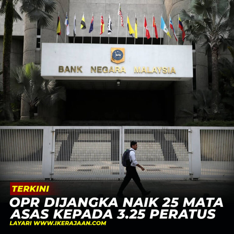 OPR Dijangka Naik 25 Mata Asas Kepada 3.25 Peratus
