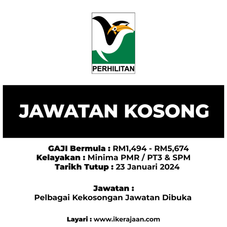 Jawatan Kosong PERHILITAN Ambilan Tahun 2024
