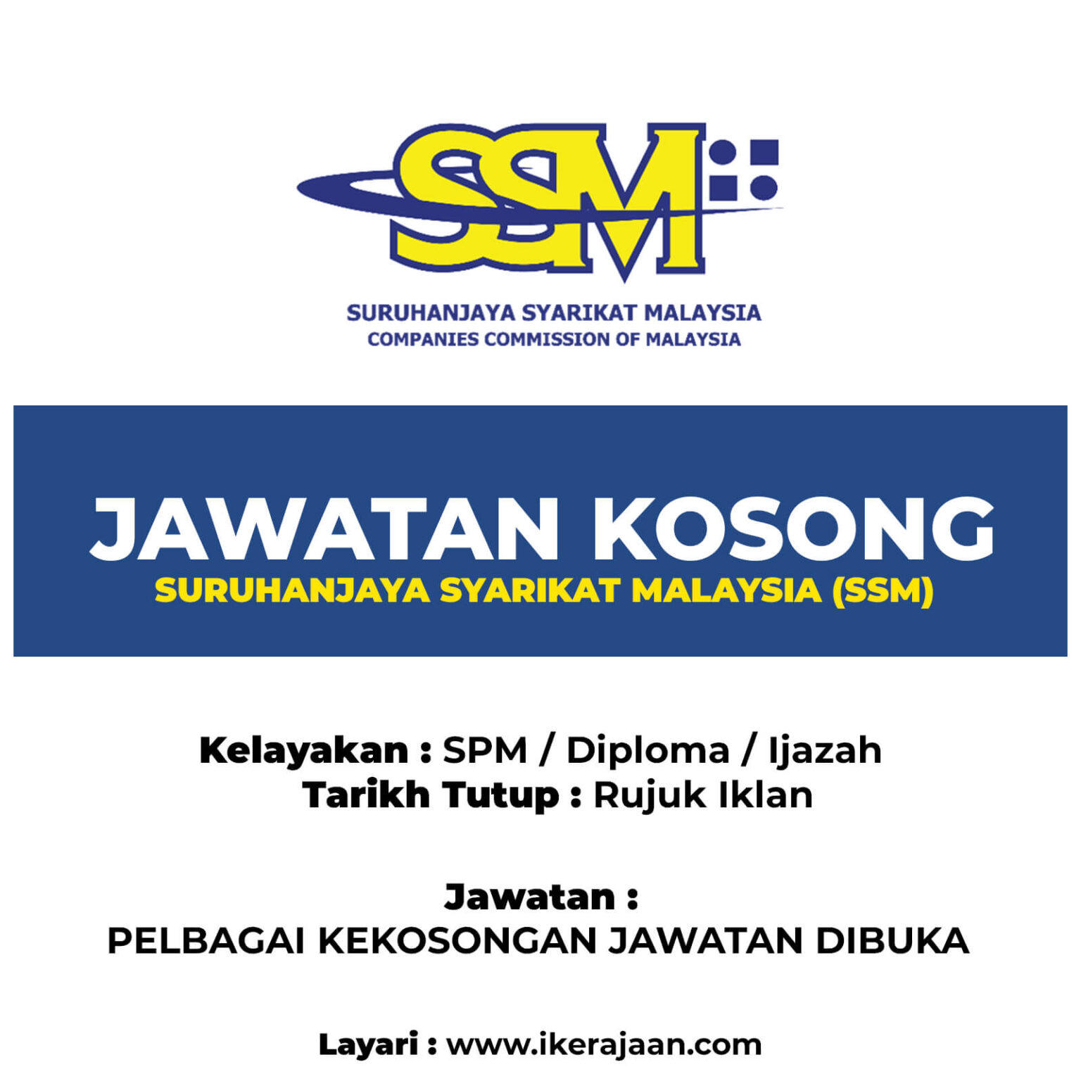 Jawatan Kosong Suruhanjaya Syarikat Malaysia Disember 2024