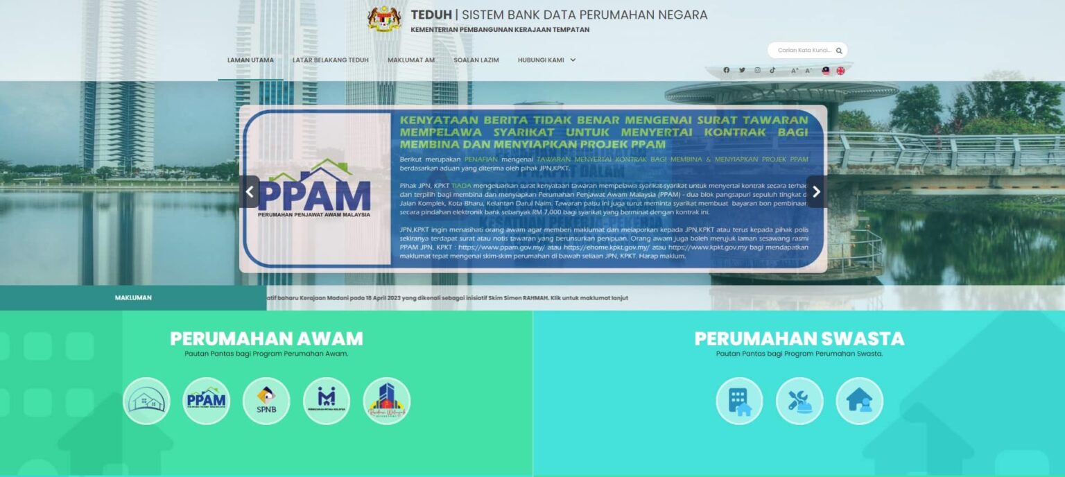 Permohonan Rumah PPR 2025 : Semak Status Kelayakan